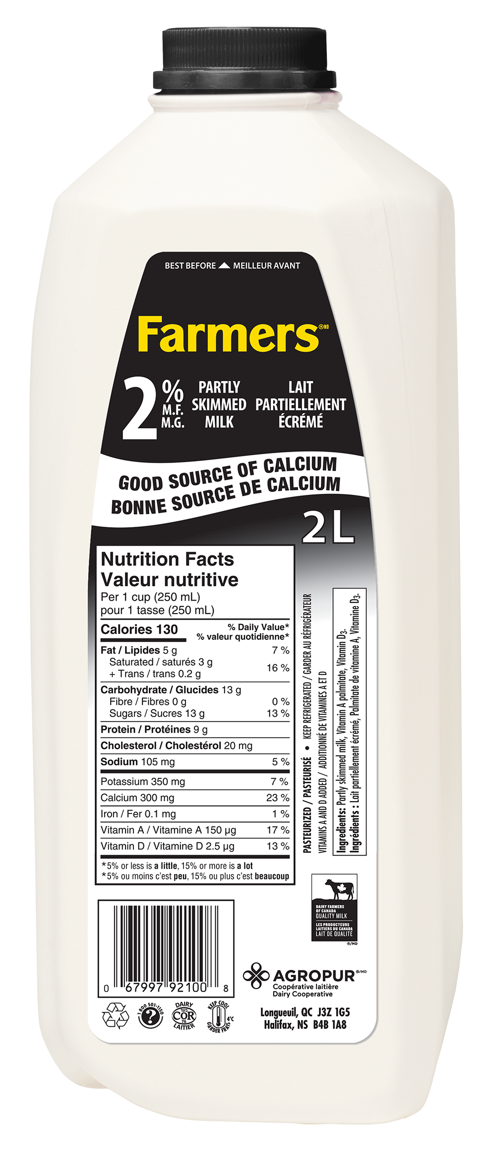 2L FARMERS MILK 2% JUG | Agropur Solutions